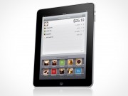iPad Mockup | Front view shot of original iPad at 30° left in portrait ...