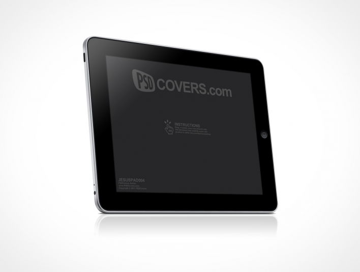 This iPad Mockup presents a realistic front view of iPad in portrait ...