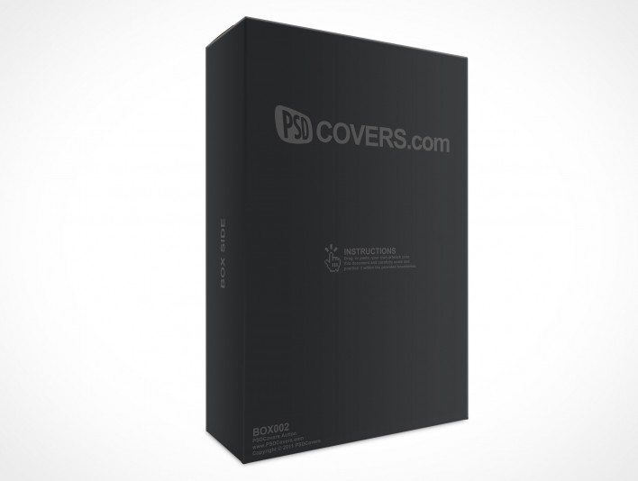 Box Mockup 30° Front View in Box Catalog • PSDCovers