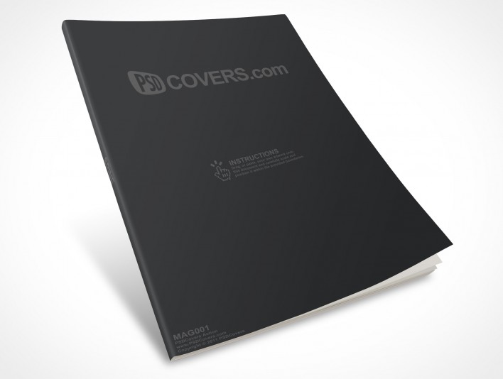 Render mastheads on Leaning Magazine Cover Mockup 1