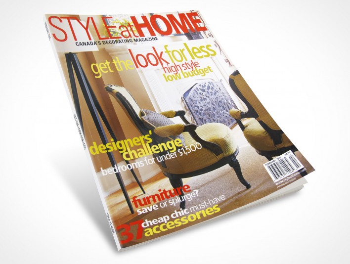 Render mastheads on Leaning Magazine Cover Mockup 1
