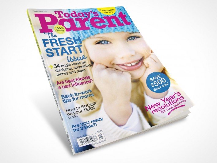 Render mastheads on Leaning Magazine Cover Mockup 1