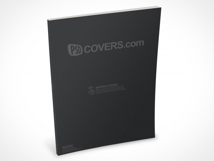 Render mastheads on Leaning Magazine Cover Mockup 1
