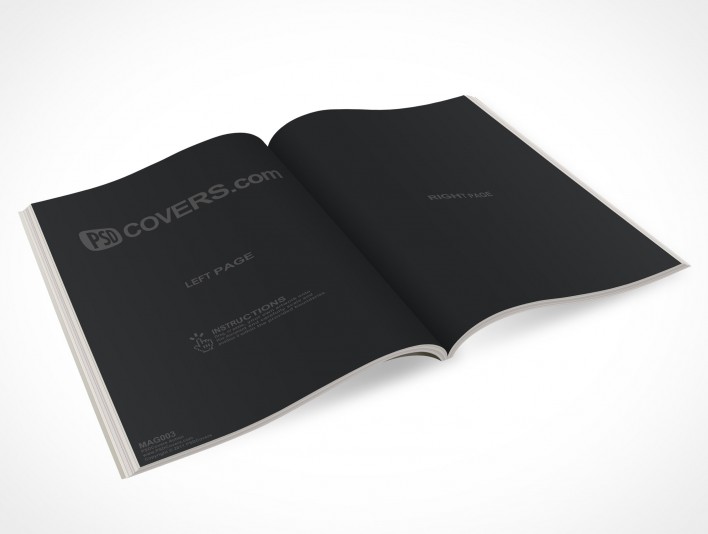 Preview page layout designs with this Folded Magazine Mockup 5