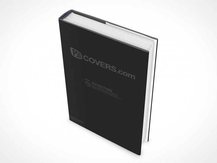 Paperback Book Mockup | High angle view of closed book laying on surface