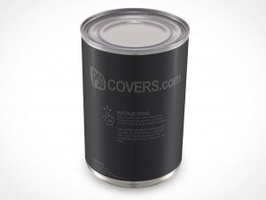 Can Mockup | 30° High Angle Front View in Can Catalog