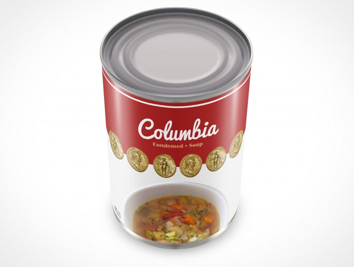 Make your branding pop on this Metal Soup Can Mockup 9