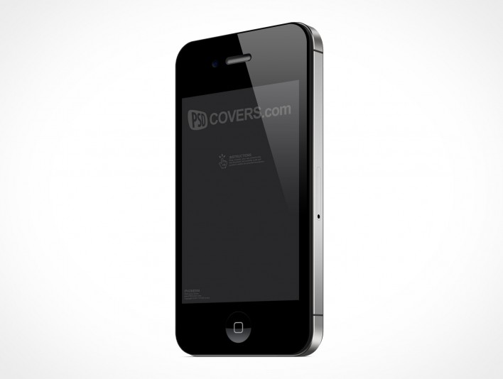 Standing iPhone 4S Mockup 4 is a mockup for UX workflows