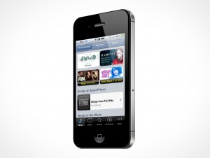 Standing iPhone 4S Mockup 4 is a mockup for UX workflows