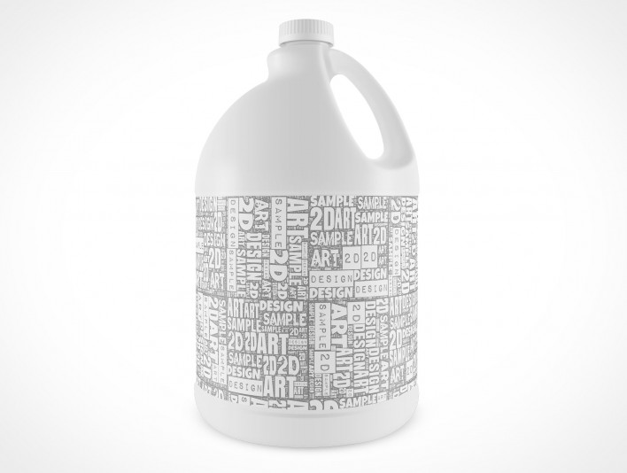 Visualize product designs on this White Bleach Bottle Mockup 6