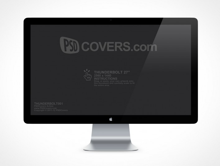 iMac Mockup | Front View at Eye-Level of the Apple iMac 27″