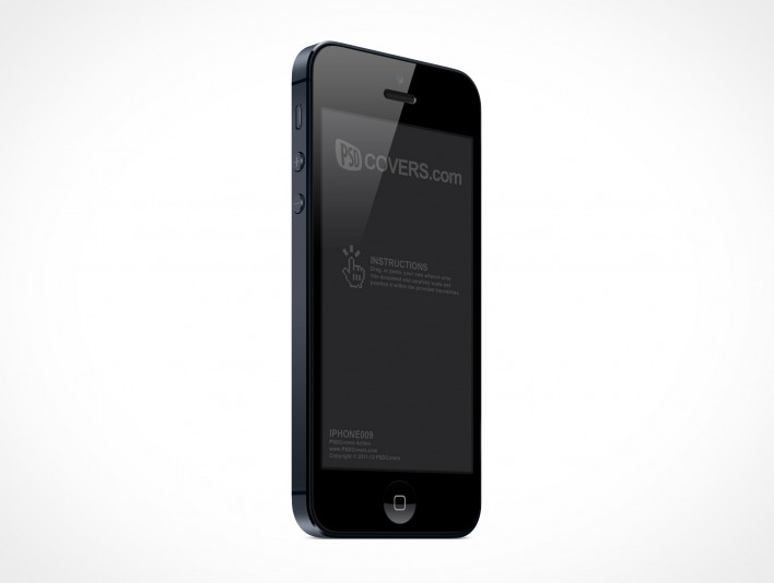 White iPhone Mockup PSD | Front View at Eye-Level in Portrait Display