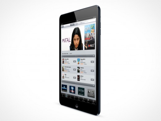Unveil your iOS app workflows on this Standing iPad Mini Mockup 3