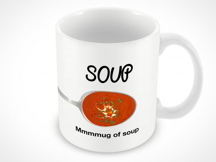 Ceramic Mug Mockup High Angle Front View in Cup & Mug Catalog