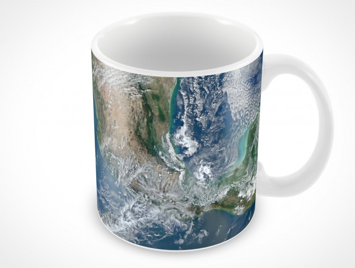 Ceramic Mug Mockup High Angle Front View in Cup & Mug Catalog