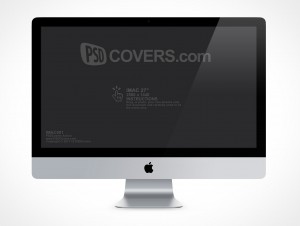 iMac Mockup | Front View at Eye-Level of the Apple iMac 27″