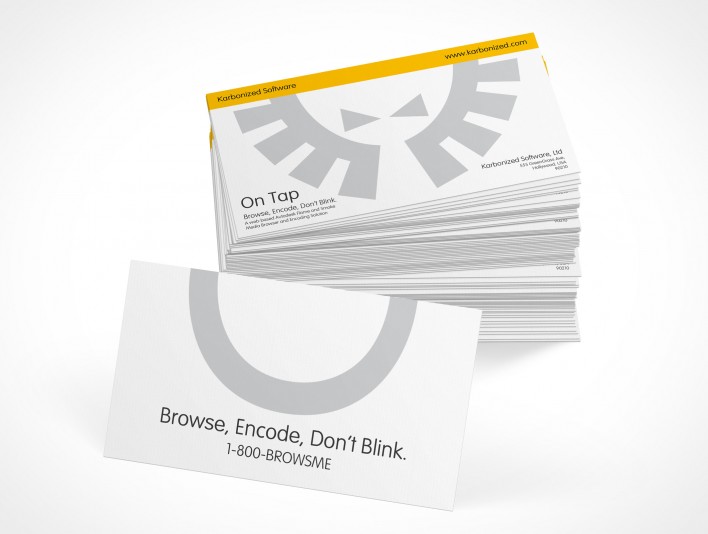 Test company branding on this Business Card Mockup 2