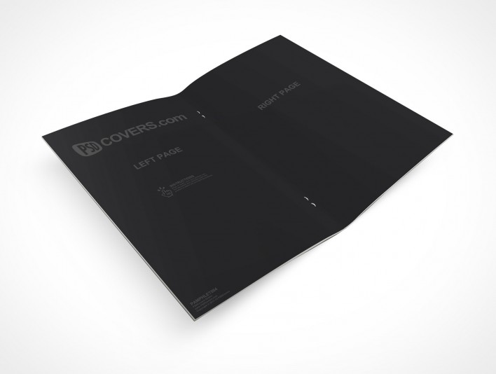 Showcase your designs on this Stitched Pamphlet Mockup 4