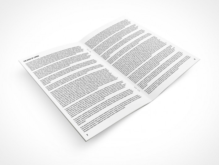 Showcase your designs on this Stitched Pamphlet Mockup 4