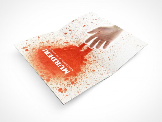 Showcase your designs on this Stitched Pamphlet Mockup 4