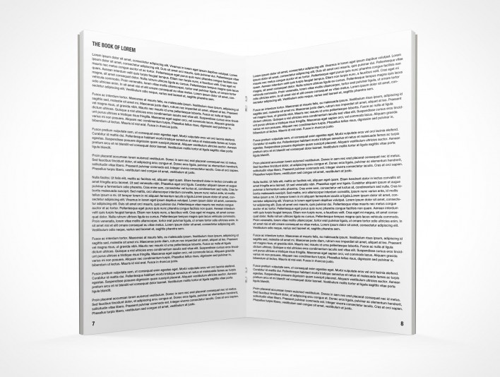 Apply 2 page spread designs on this Stitched Pamphlet Mockup 6