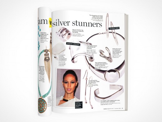 Preview page layout designs with this Folded Magazine Mockup 5