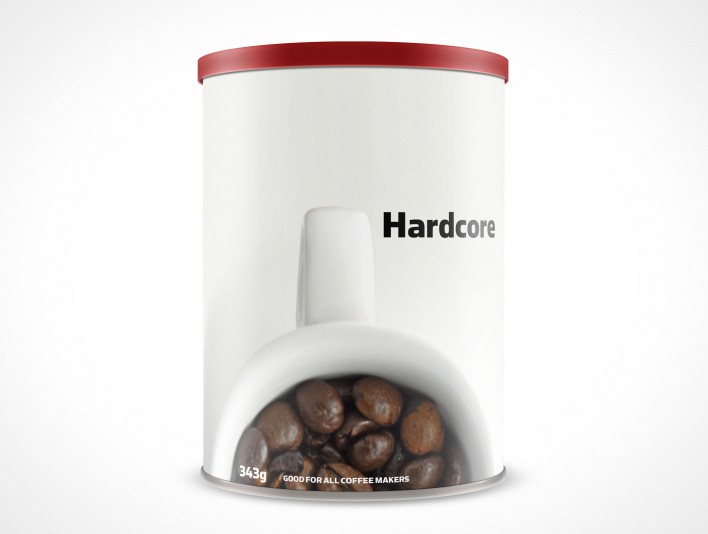 Apply your product branding to this Ground Coffee Can Mockup 20