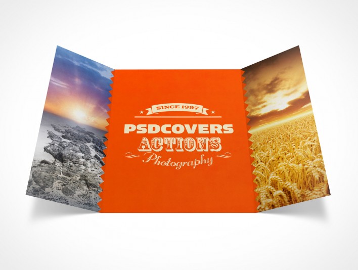 Apply your design ideas to this Gate Tri-Fold Brochure Mockup 1