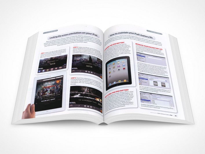 Paperback Book Mockup | High angle view of open book spread