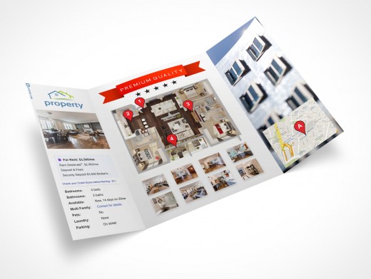 Showcase mailers with this Gate Tri-Fold Brochure Mockup 2