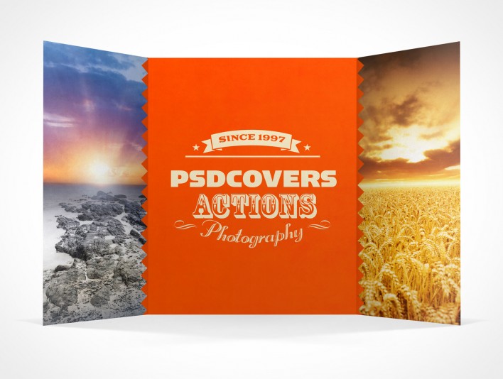 Preview designs quickly on this Gate Tri-Fold Brochure Mockup 4