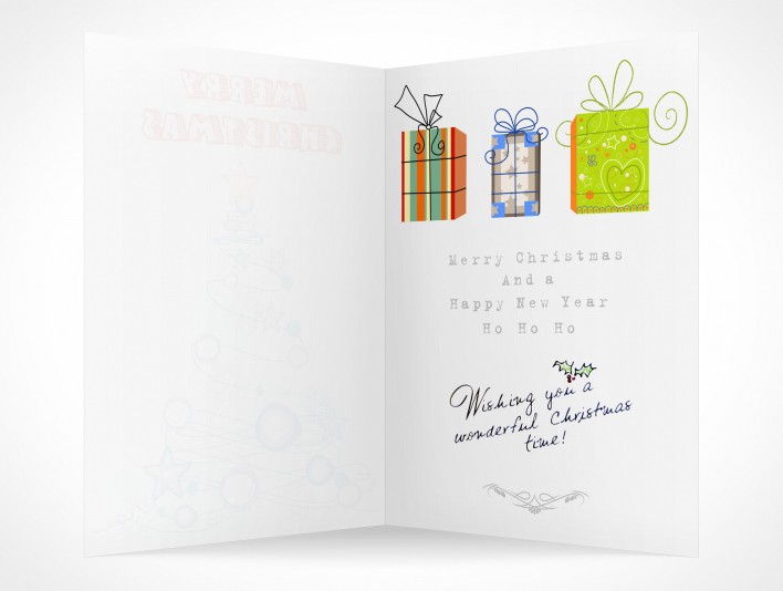 Validate holiday messages on this Bi-Fold Greeting Card Mockup 5