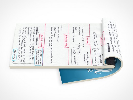 Share notepad ideas with this Tape Bound Notepad Mockup 9