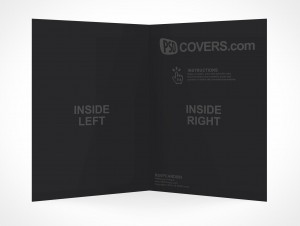 Gate Fold Brochure Mockup | Front View of all three panels
