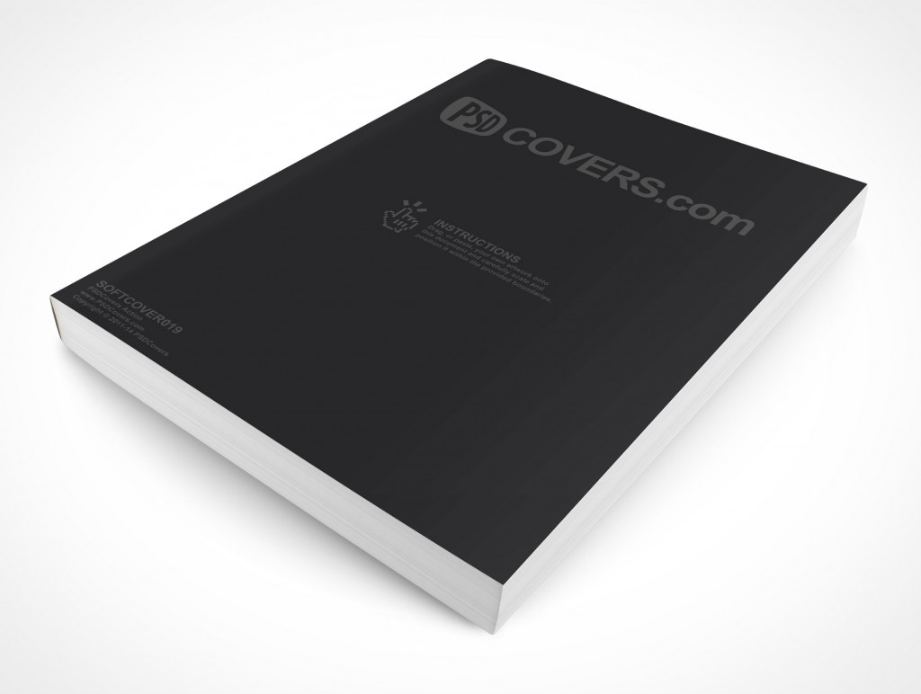 PSD Mockup Template Softcover Handbook eBook