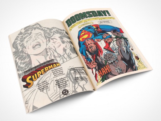 Spread Comic Book Mockup 11