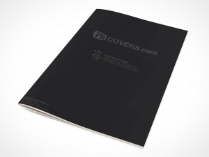 Magazine Mockup Standing 330° Angle Front Cover in Magazine Catalog