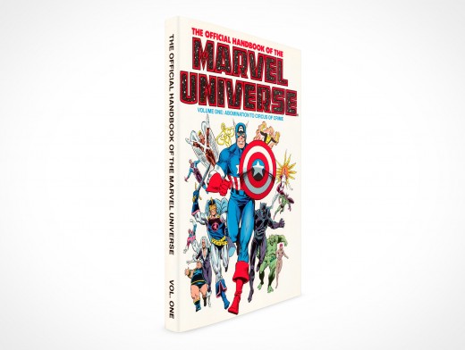 Visualize graphics on this standing Graphic Novel Book Mockup 1