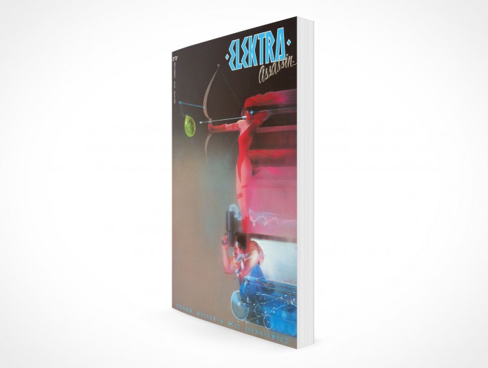 Promote superhero covers on this Graphic Novel Book Mockup 3