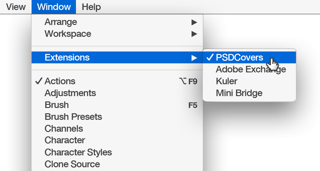 Photoshop-window-menu-select-psdcovers