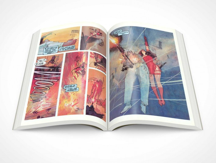 Visualize story layouts on this Graphic Novel Book Mockup 11