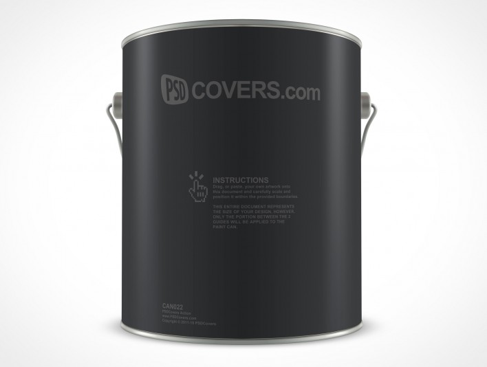 Paint Can Mockup | Eye-Level Front View 167x194 in Can Catalog