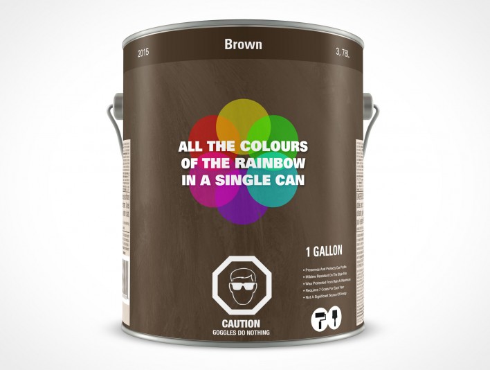 Review new paint branding on this 1 Gallon Paint Can Mockup 22