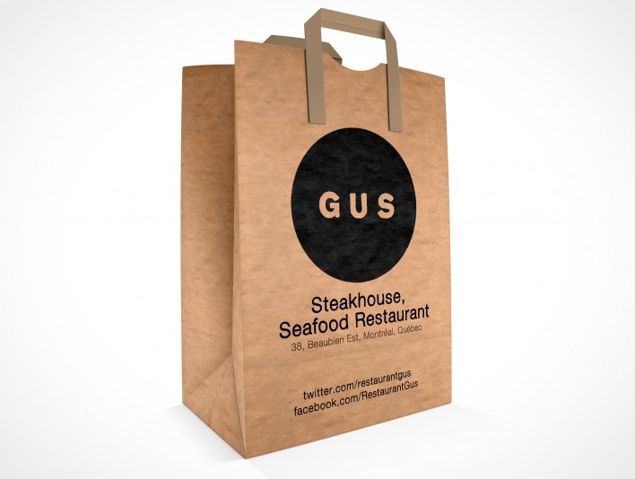 Showcase your store brand on this Grocery Paper Bag Mockup 2