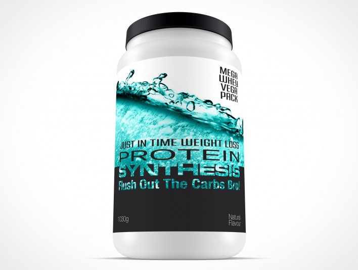 Place your own brand on this Protein Container Mockup 1