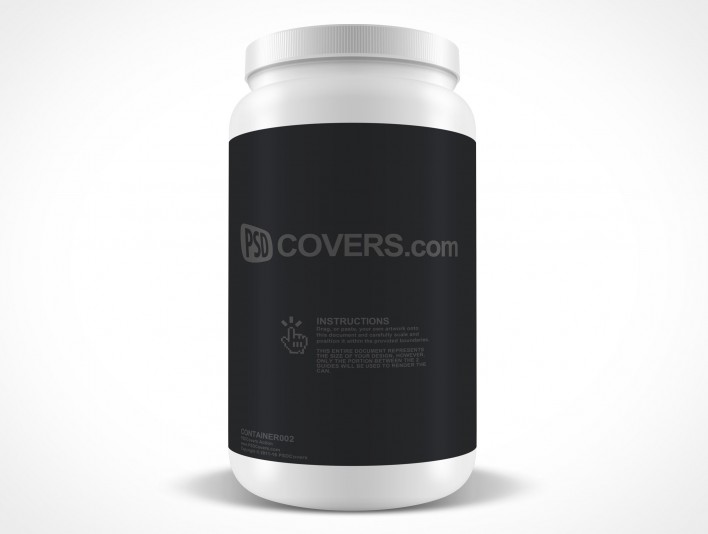 Our Protein Container Mockup 2 showcases your protein branding