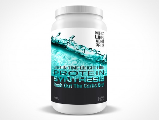 Our Protein Container Mockup 2 showcases your protein branding