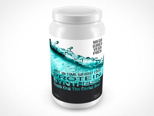 Market your branded sports Protein Container Mockup 3