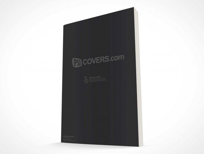 Render cover design on this Octavo Paperback Book Mockup 13
