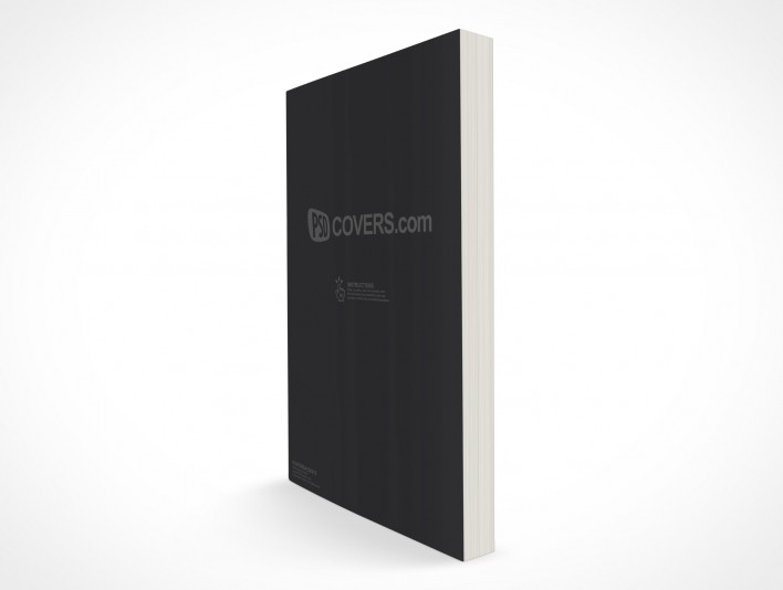 Book Cover Mockup | Eye-Level Front View of 6x9 Paperback Rotated 45°